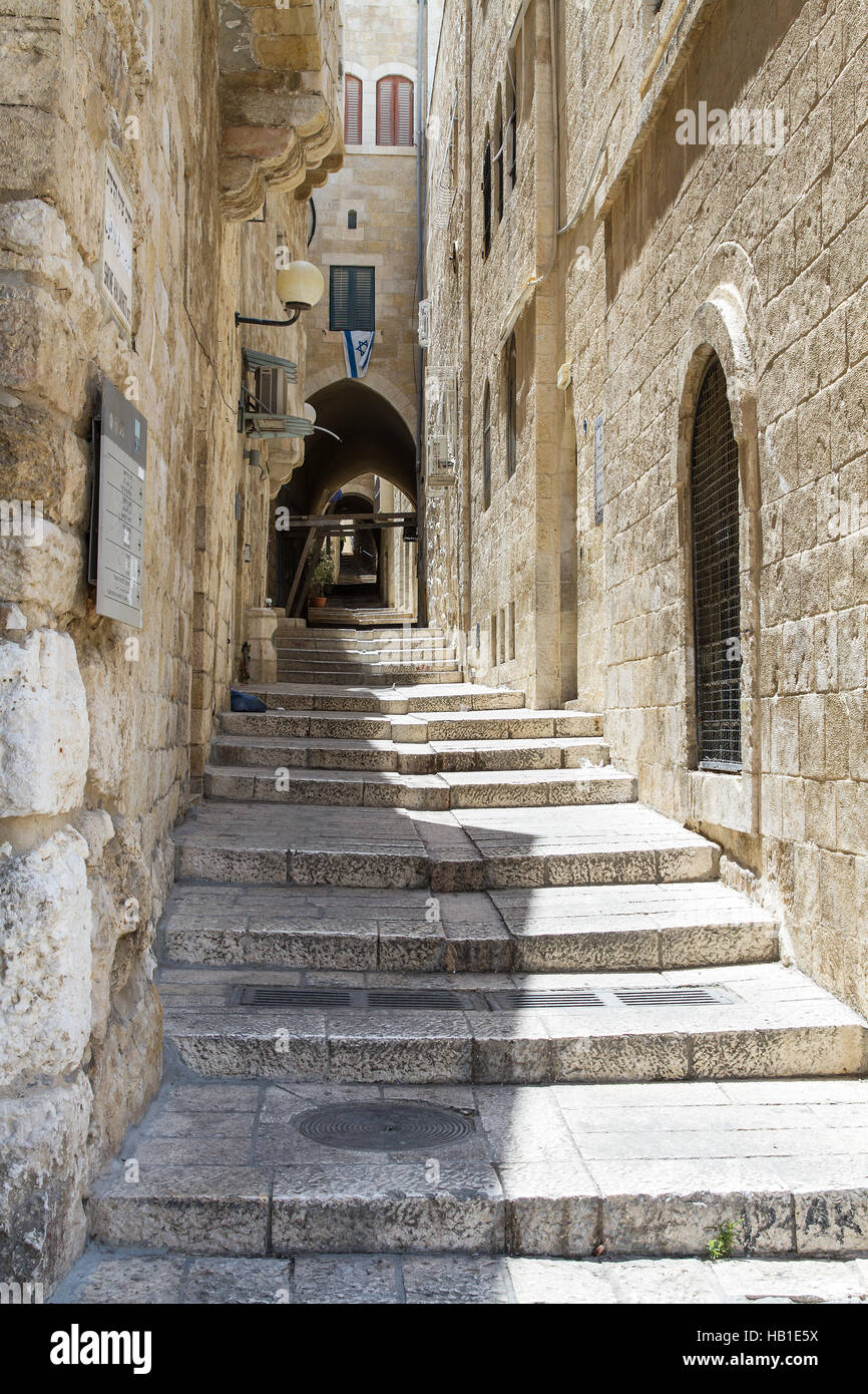 Sreet of Jerusalem Old City Alley . Israel Stock Photo - Alamy