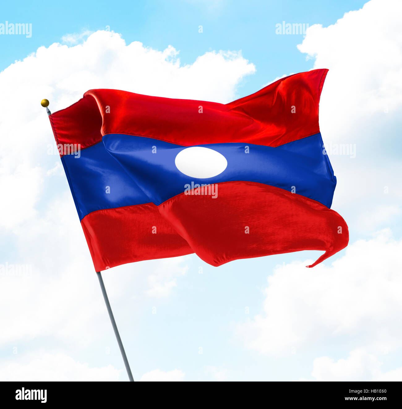 National flag country laos hi-res stock photography and images - Alamy