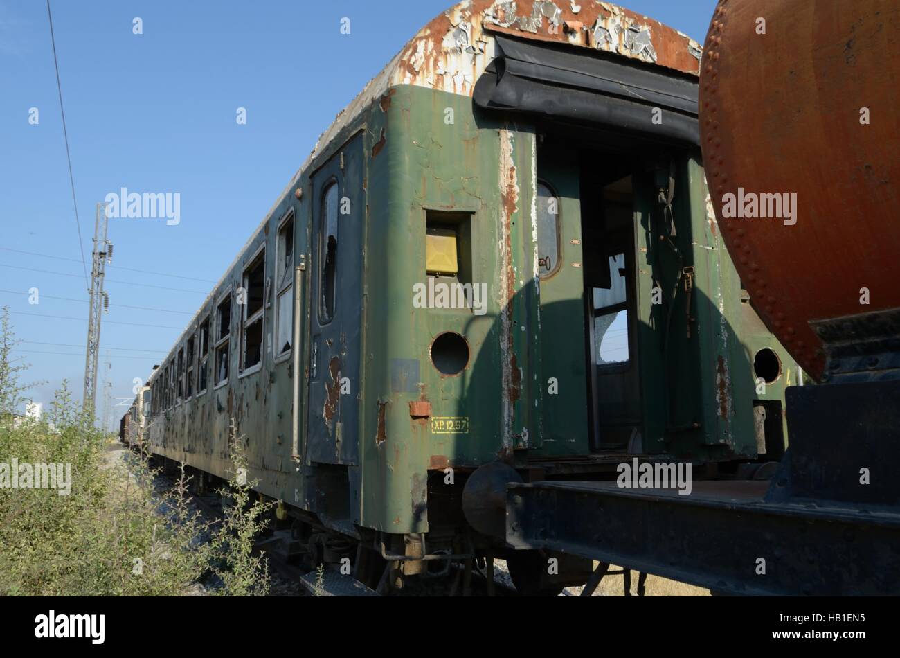 Urban exploration at abandoned train station Stock Photo - Alamy