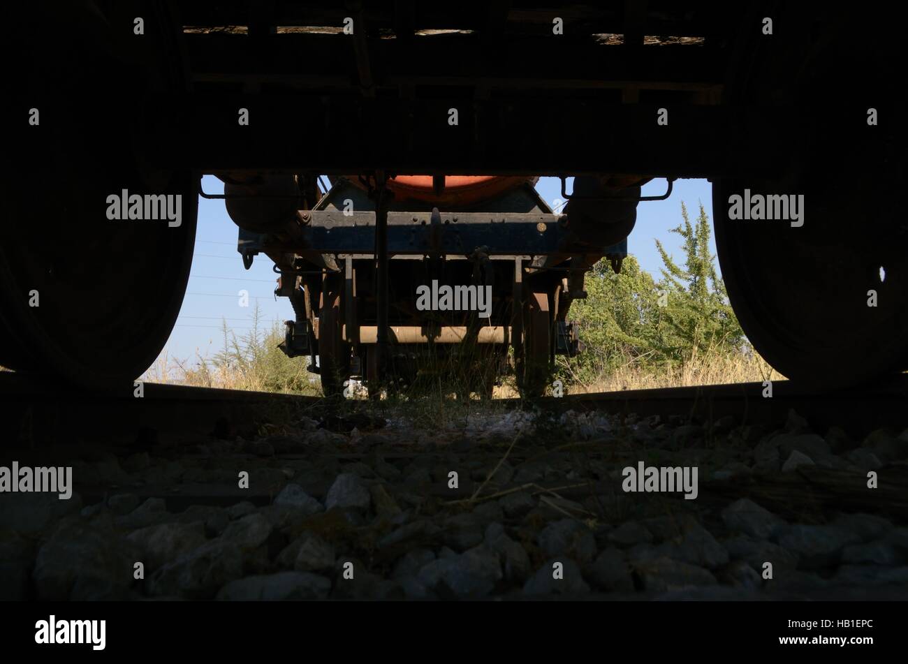 Urban exploration at abandoned train station Stock Photo - Alamy