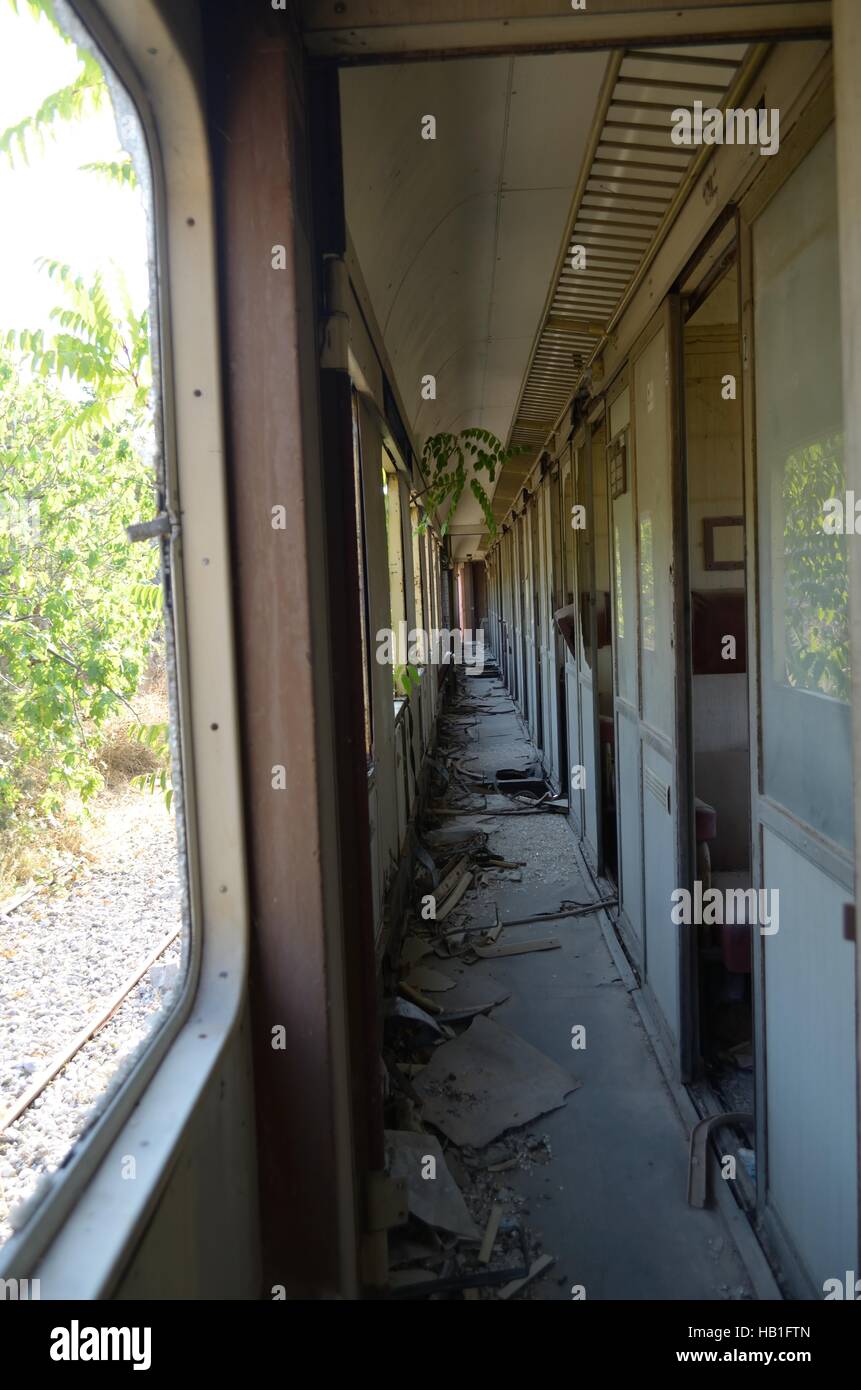 Urban exploration at abandoned train station Stock Photo - Alamy