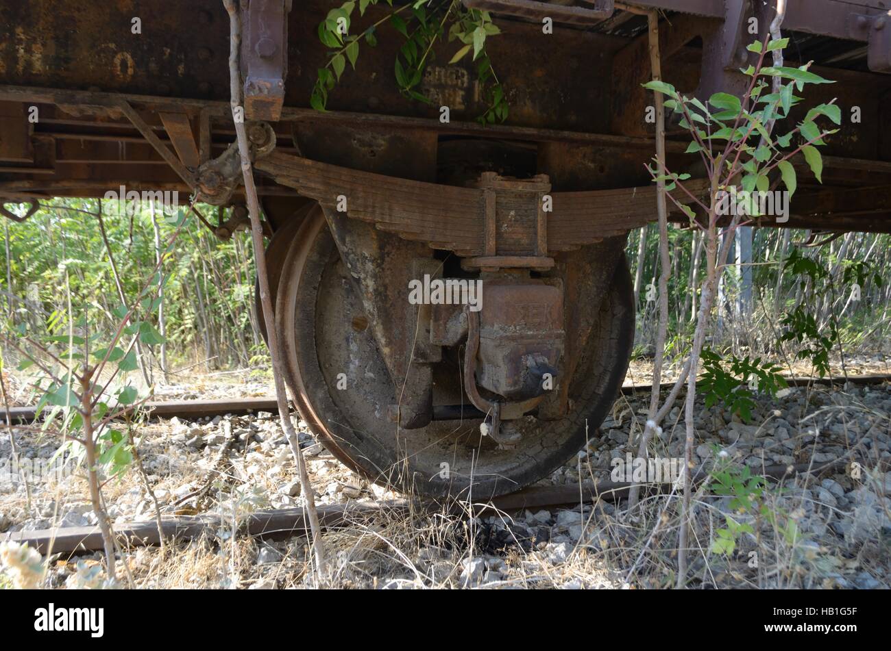 Urban exploration at abandoned train station Stock Photo - Alamy