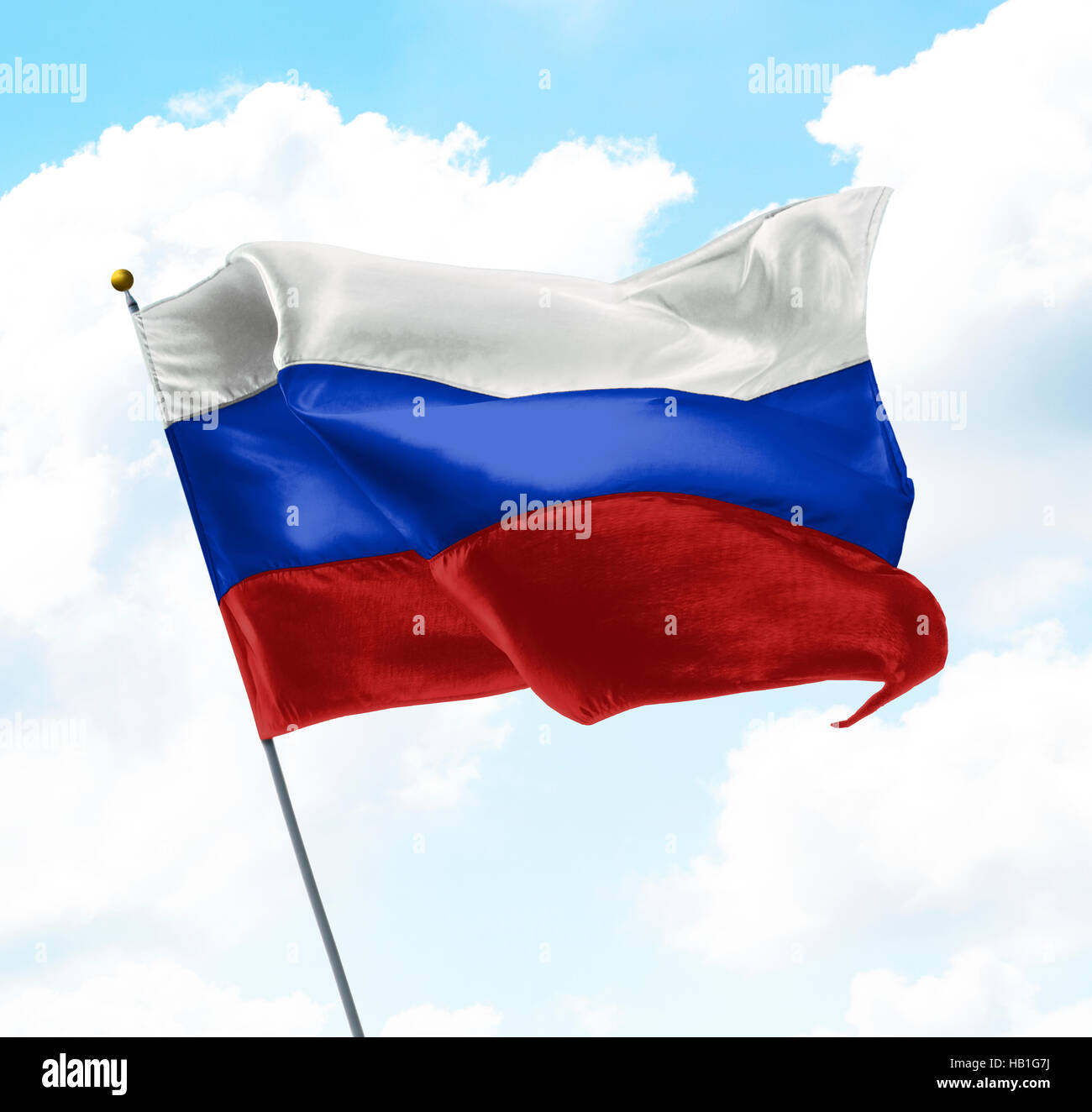 Wavy russian flag hi-res stock photography and images - Alamy