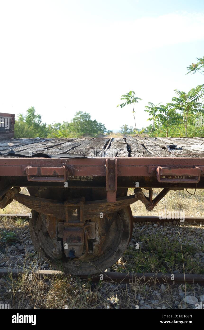 Urban exploration at abandoned train station Stock Photo - Alamy