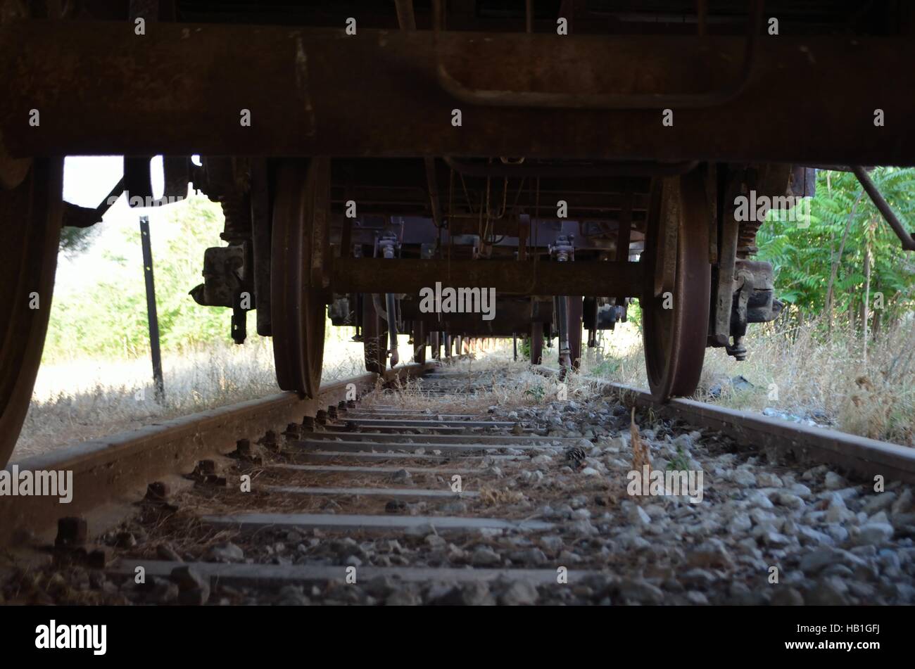 Urban exploration at abandoned train station Stock Photo - Alamy