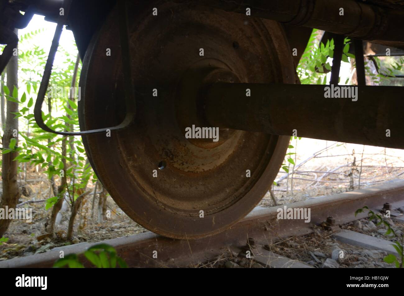 Urban exploration at abandoned train station Stock Photo - Alamy