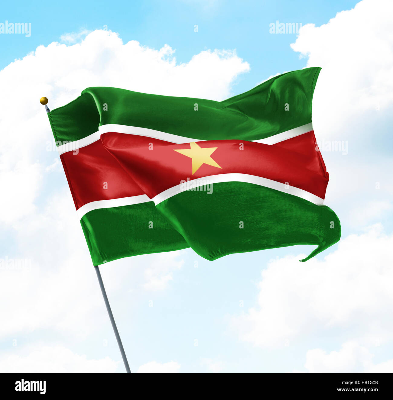 Wavy surinamese flag hi-res stock photography and images - Alamy