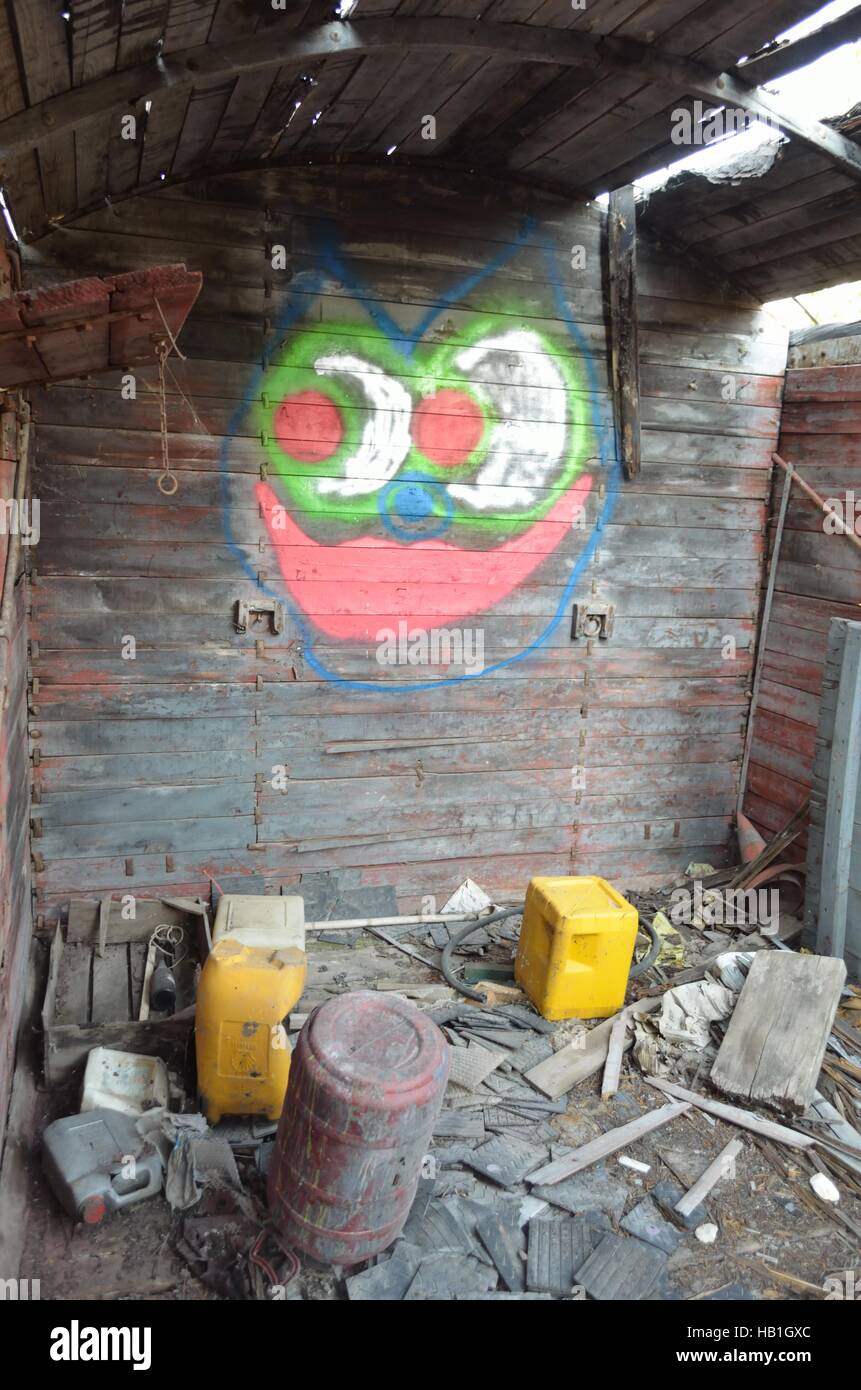 Urban exploration at abandoned train station Stock Photo - Alamy