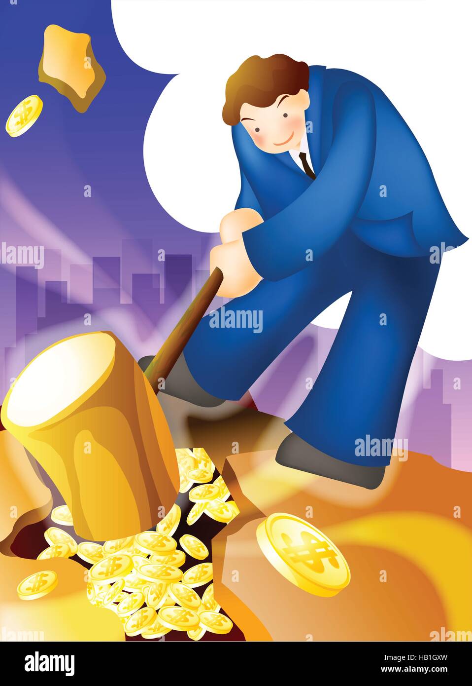 Business Illustration Painting Stock Vector Image & Art - Alamy