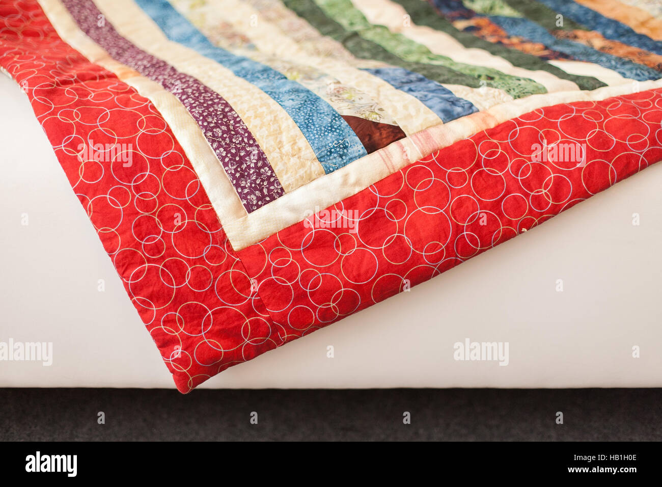 Part of patchwork quilt as background Stock Photo - Alamy
