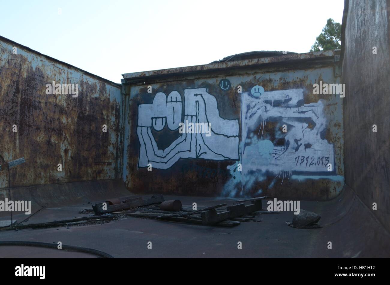 Urban exploration at abandoned train station Stock Photo - Alamy