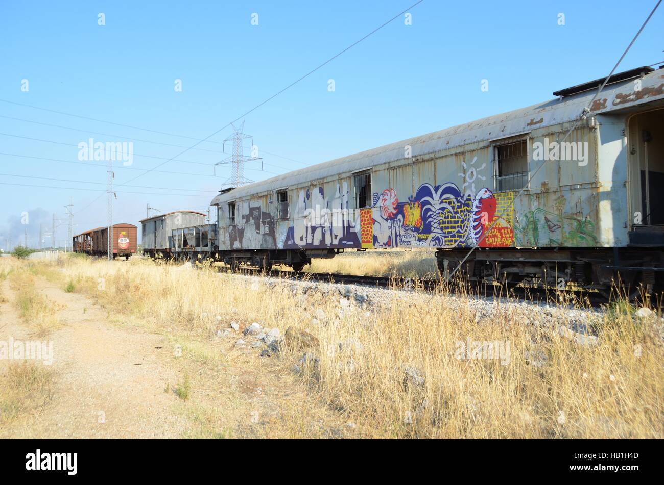 Urban exploration at abandoned train station Stock Photo - Alamy