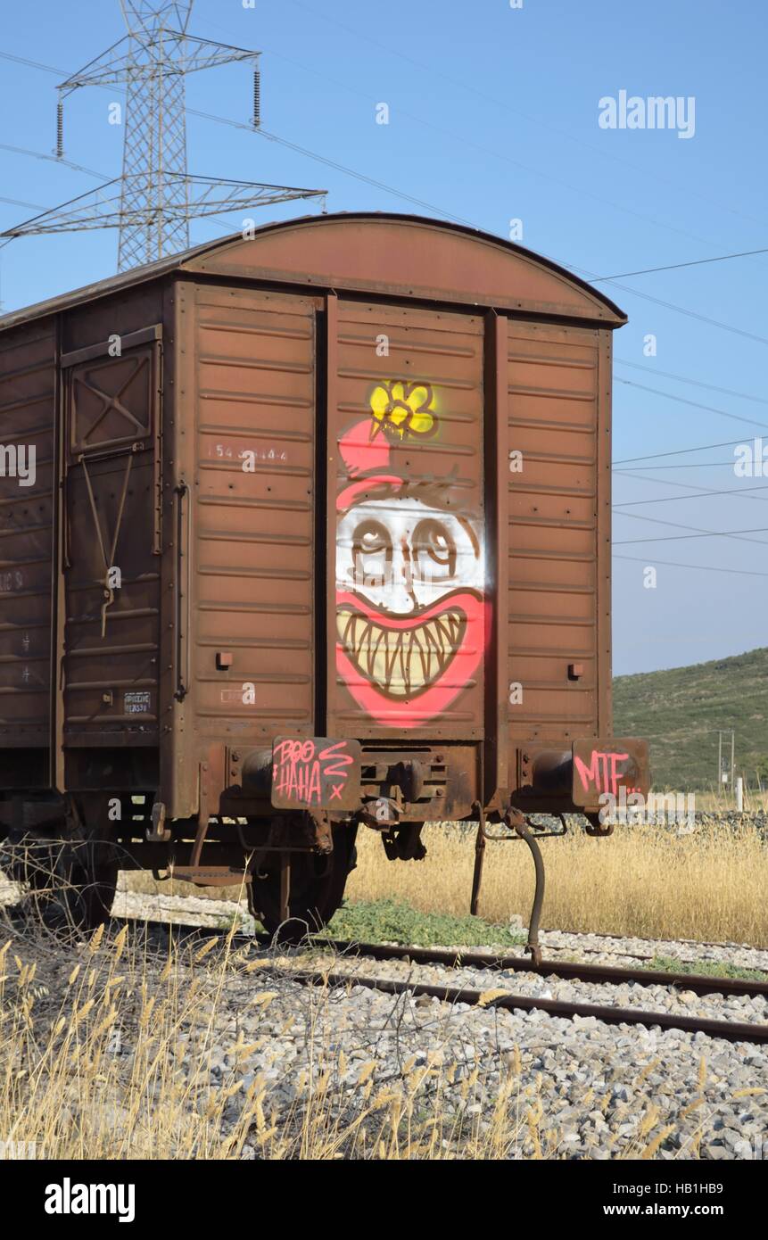 Urban exploration at abandoned train station Stock Photo - Alamy