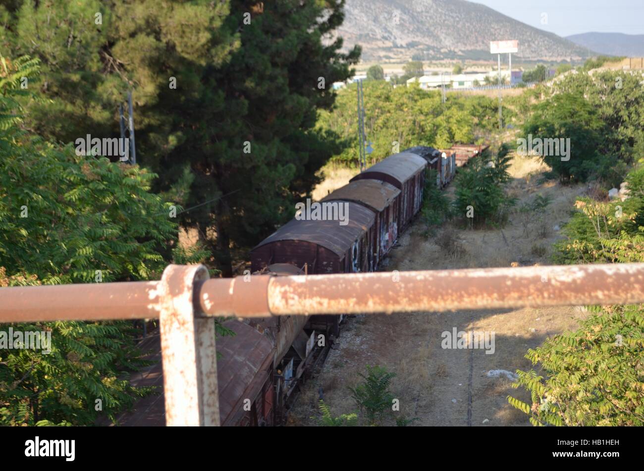 Urban exploration at abandoned train station Stock Photo - Alamy
