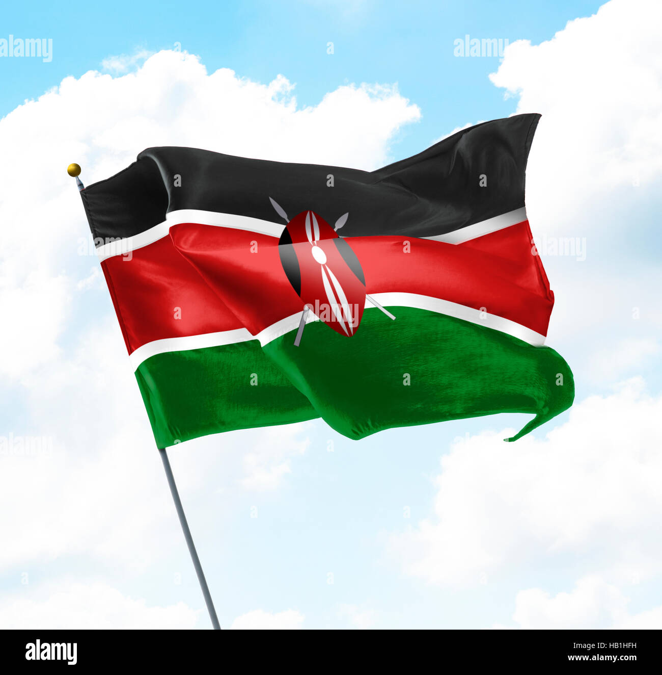 Kenyan flag nairobi kenya hi-res stock photography and images - Alamy