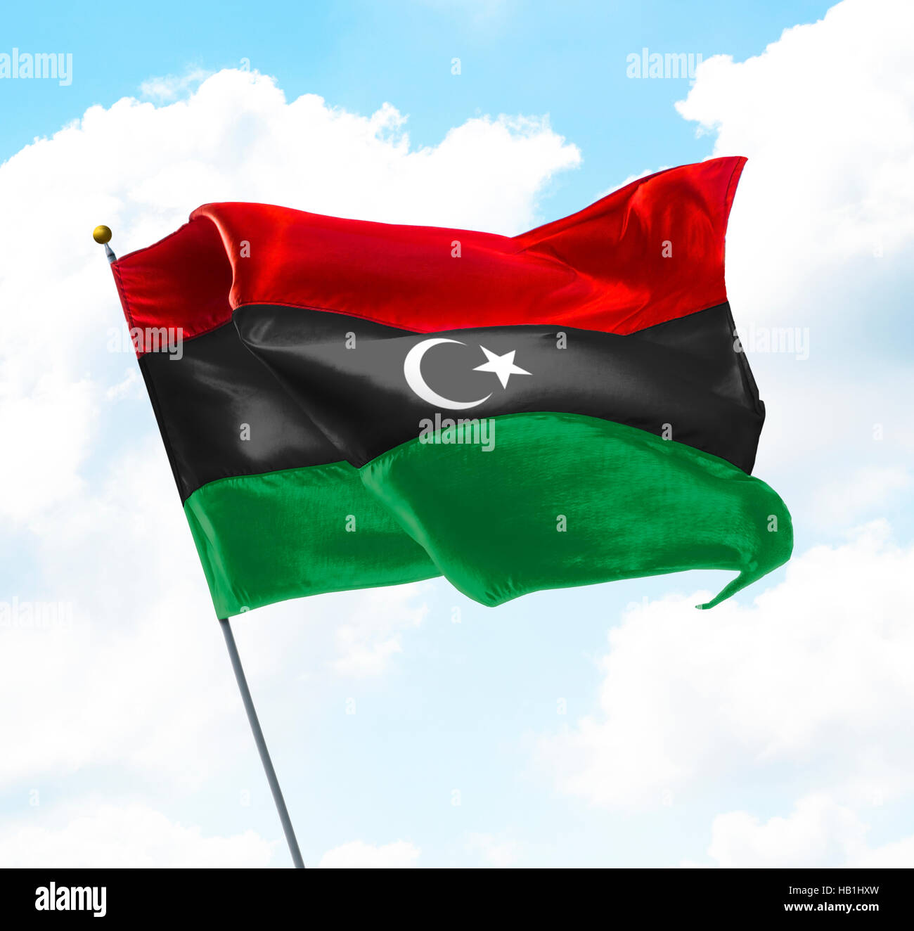 Libya flag pole hi-res stock photography and images - Alamy