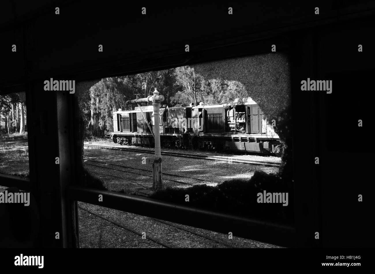 Urban exploration at abandoned train station Stock Photo - Alamy