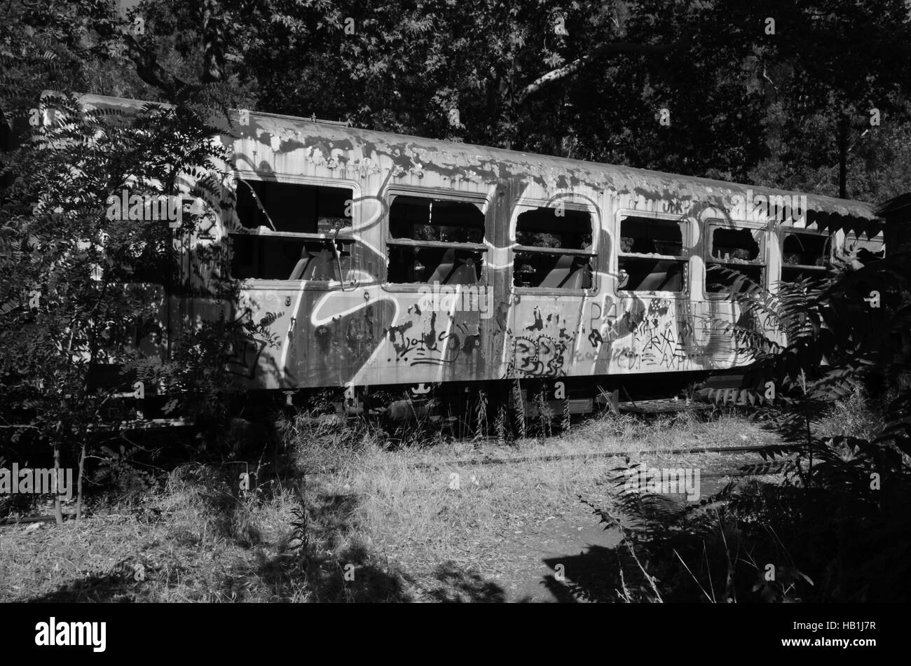 Urban exploration at abandoned train station Stock Photo - Alamy