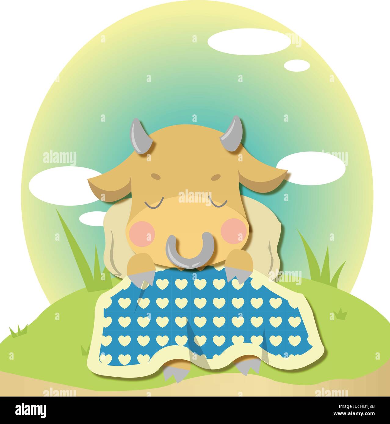 Cattle on the beach Stock Vector Images - Alamy