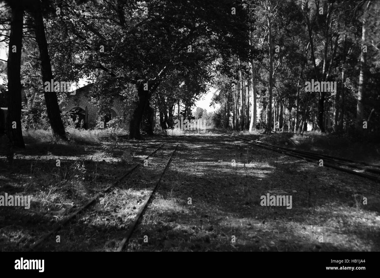 Urban exploration at abandoned train station Stock Photo - Alamy