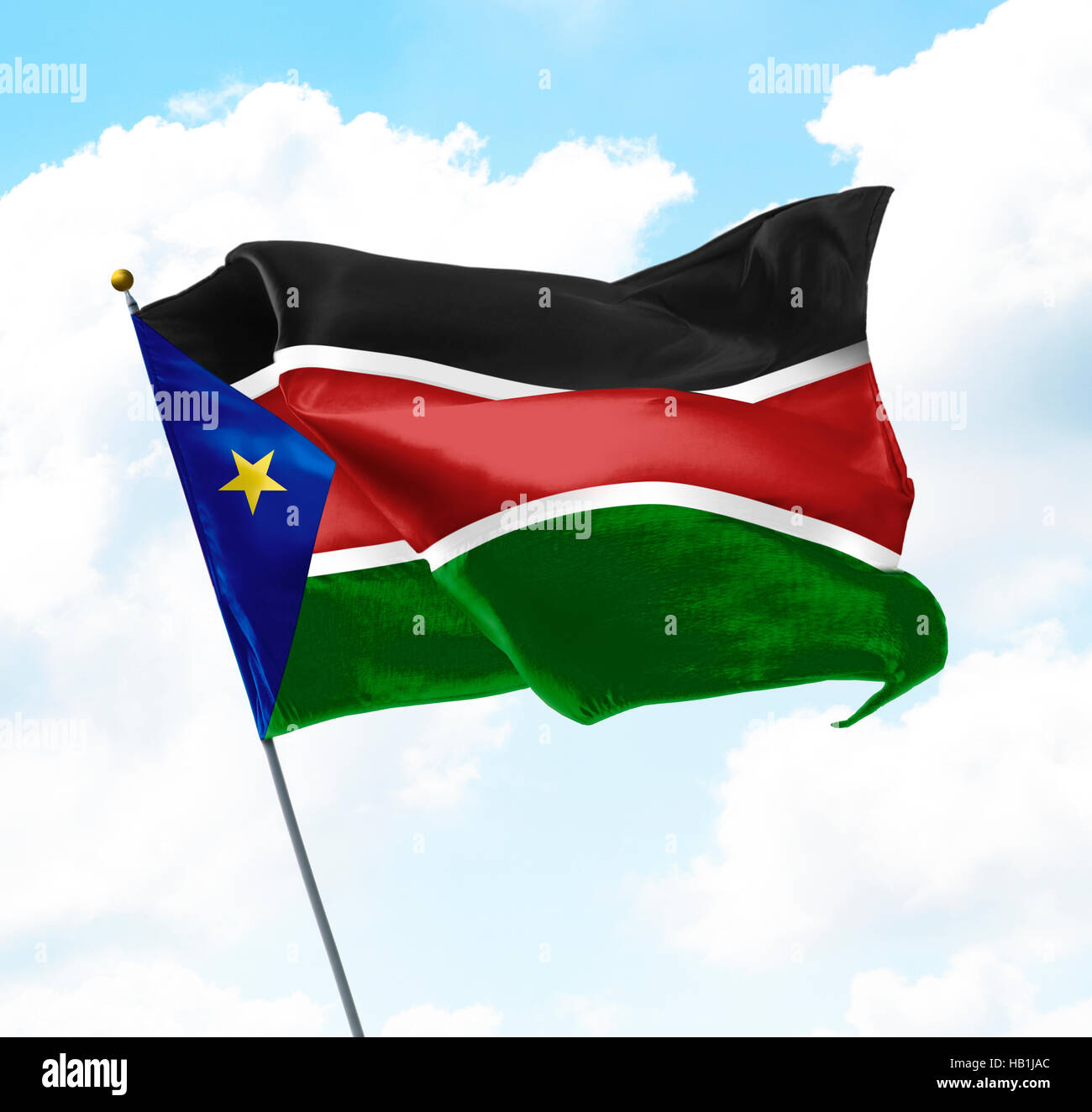 Waving south african flag hi-res stock photography and images - Alamy