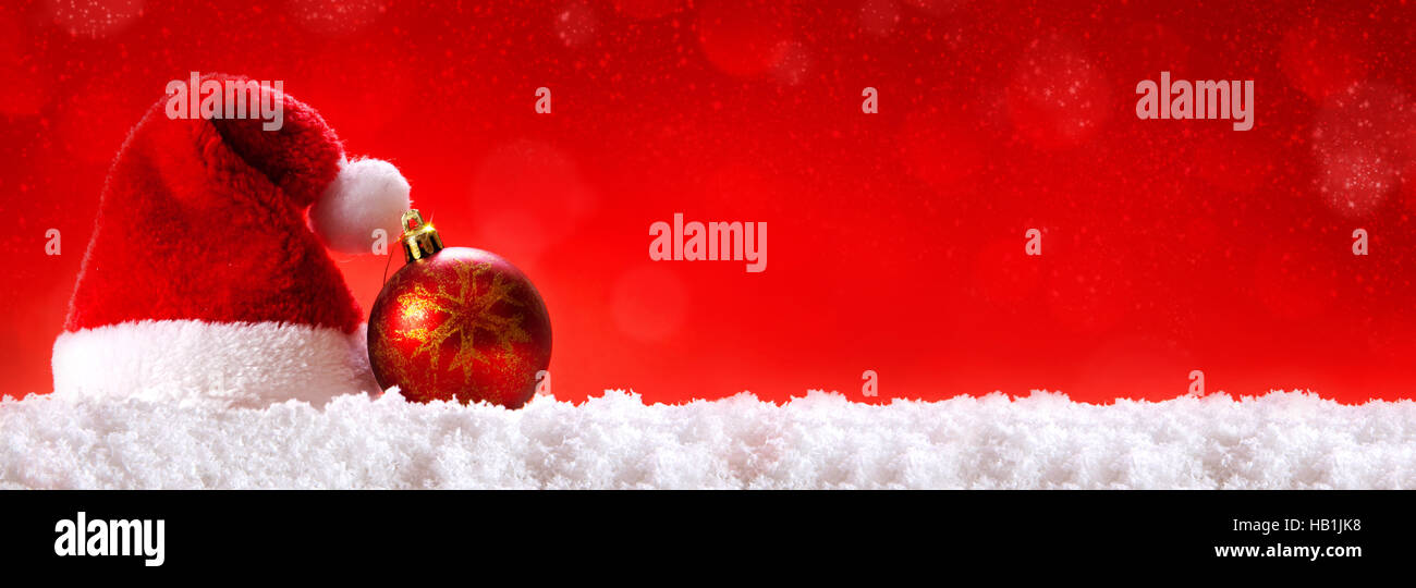 Red Christmas hats Stock Photo - Alamy