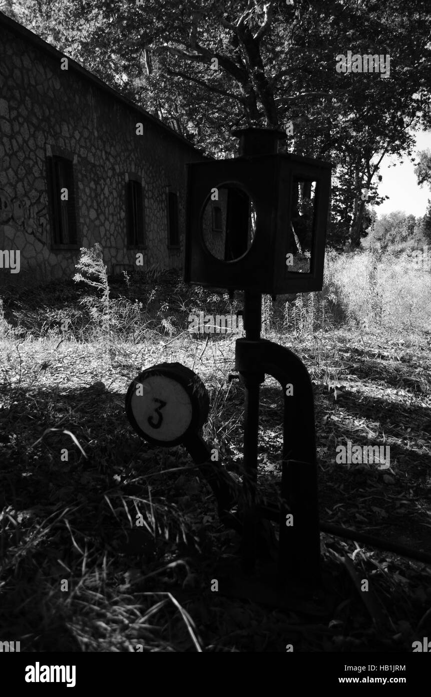Urban exploration at abandoned train station Stock Photo - Alamy