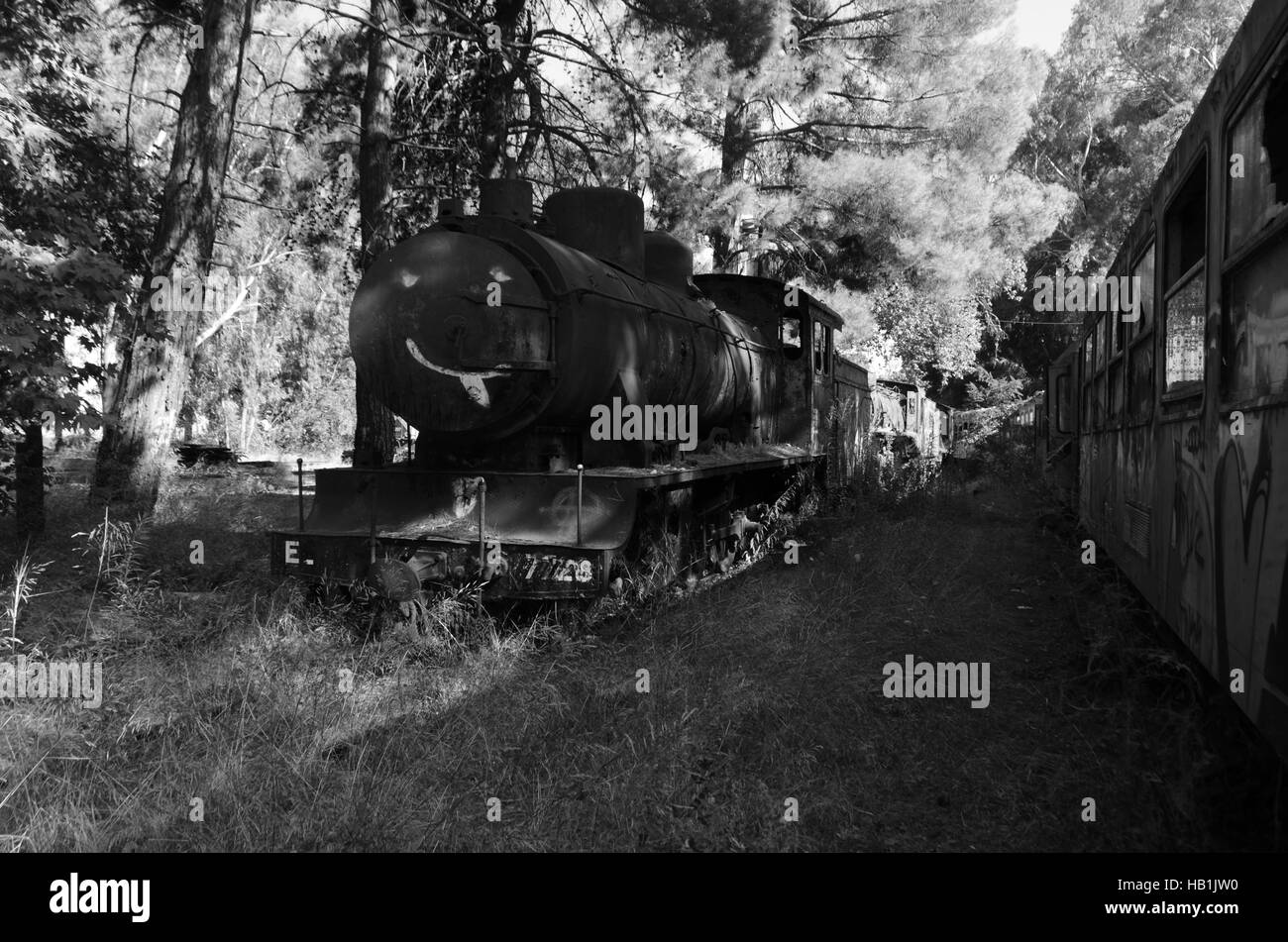 Urban exploration at abandoned train station Stock Photo - Alamy