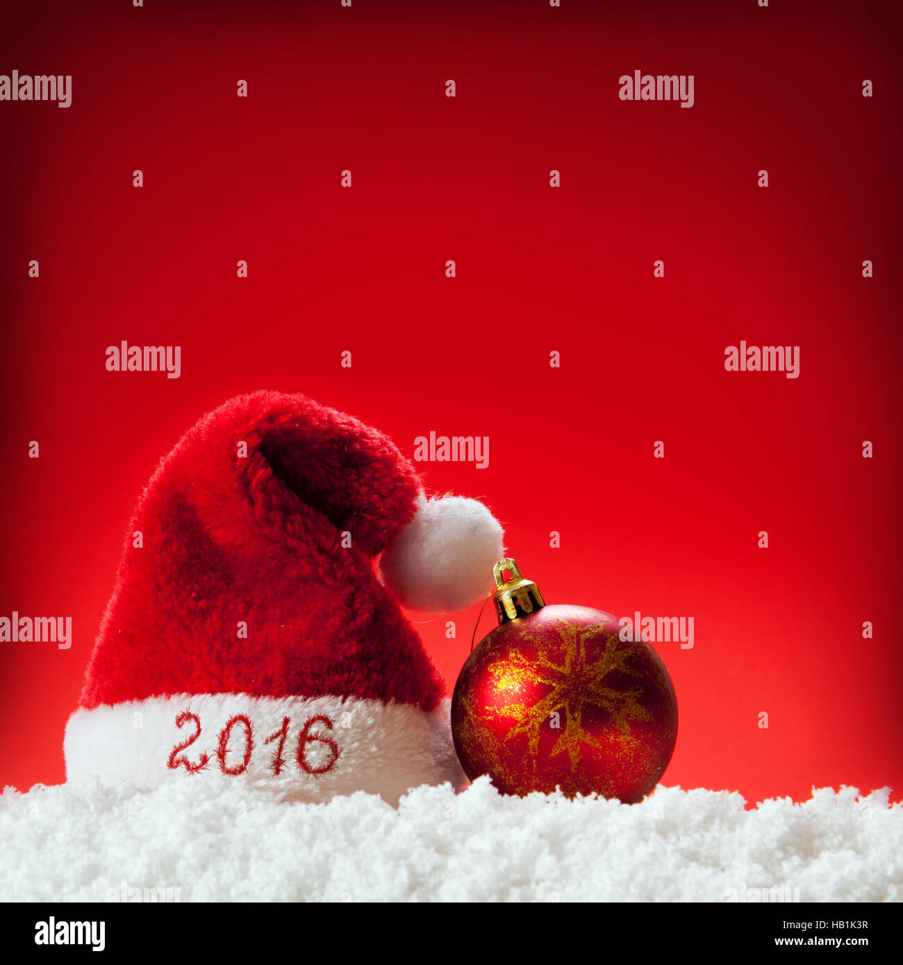 Happy new year 2016 santa hat Stock Photo - Alamy