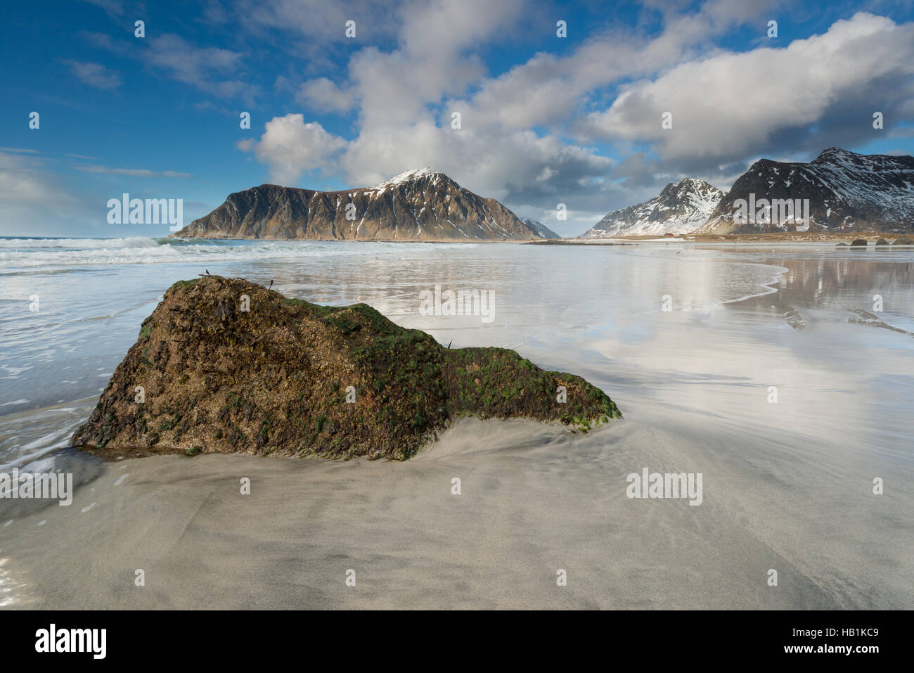 Flakstad Beach -Lofoten Stock Photo - Alamy