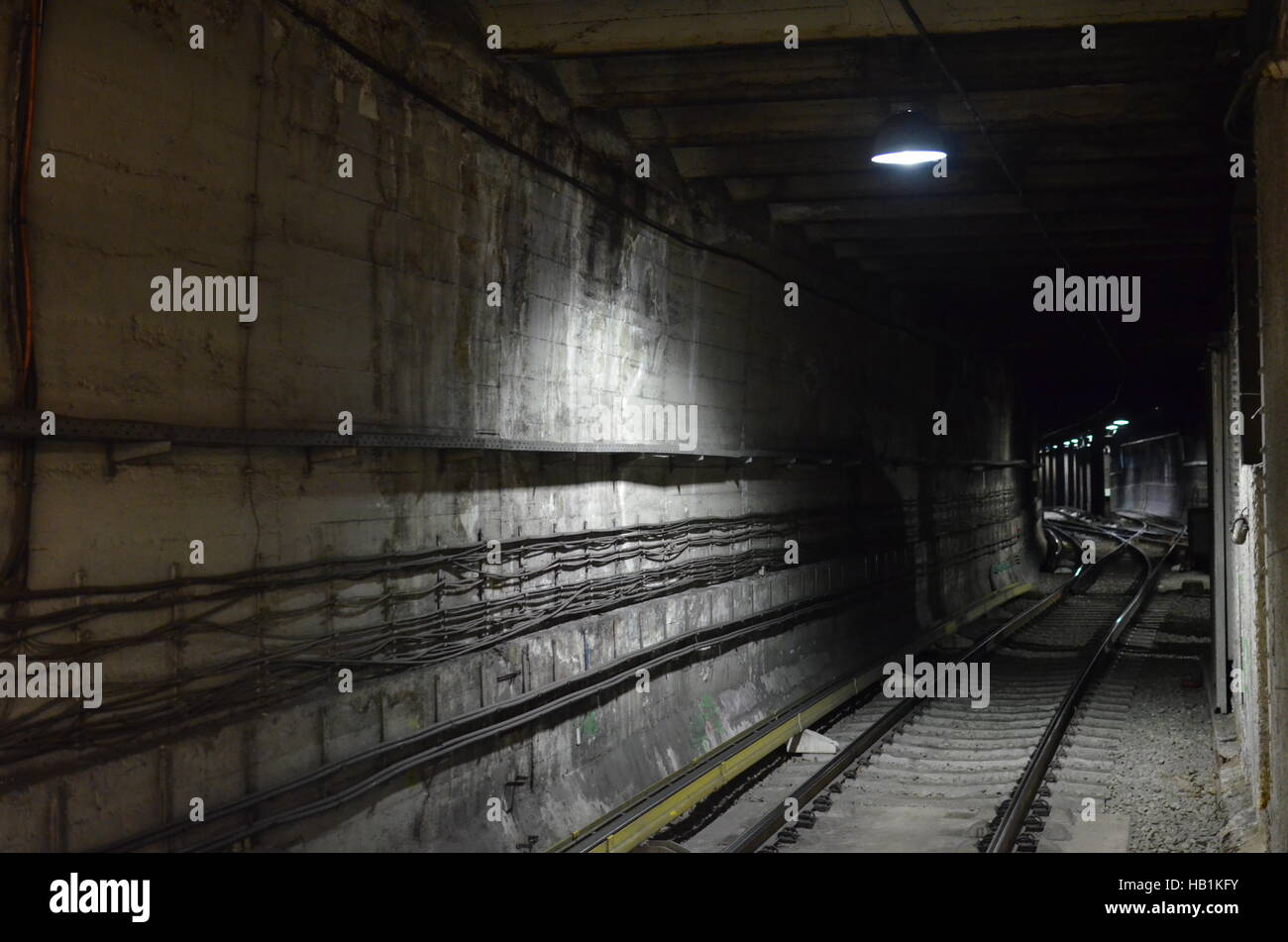 Urban exploration at abandoned train station Stock Photo - Alamy