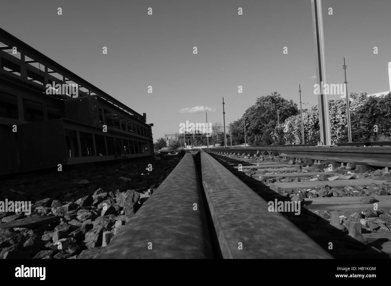 Urban exploration at abandoned train station Stock Photo - Alamy