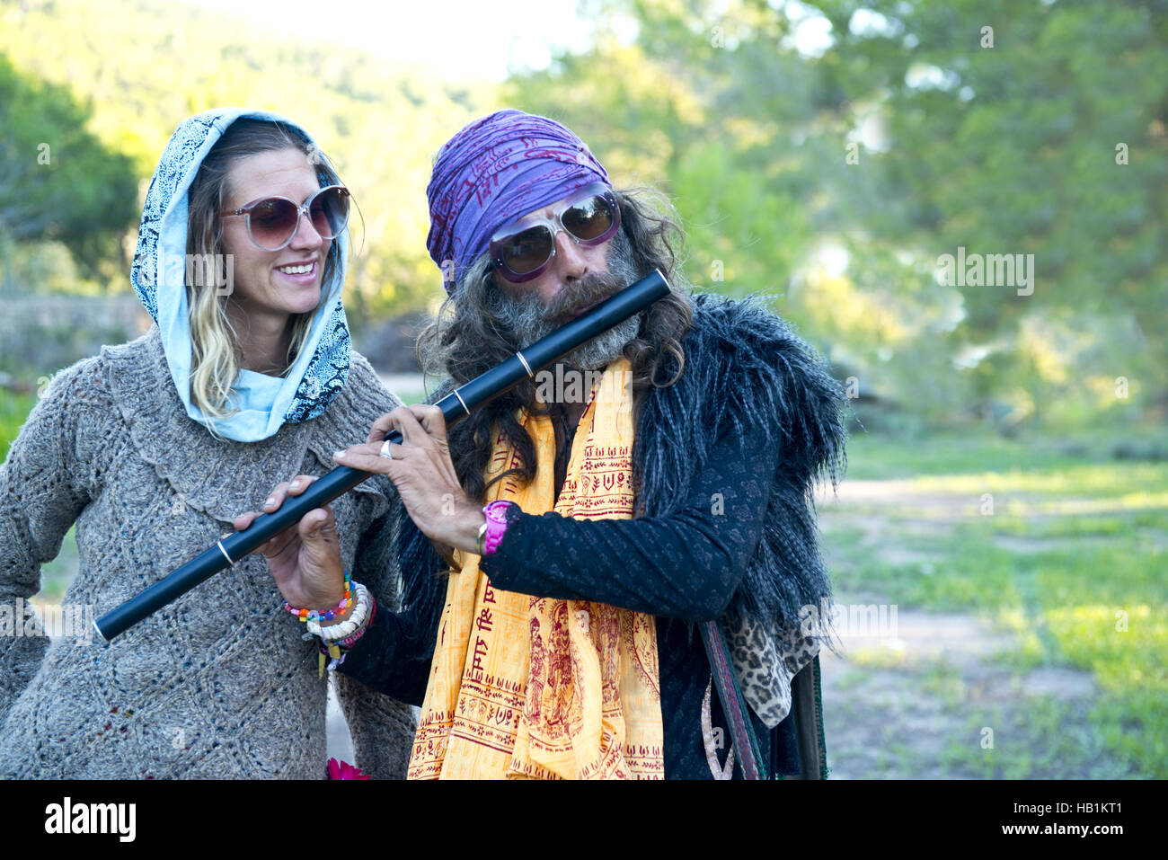 Happy hippy hi-res stock photography and images - Alamy