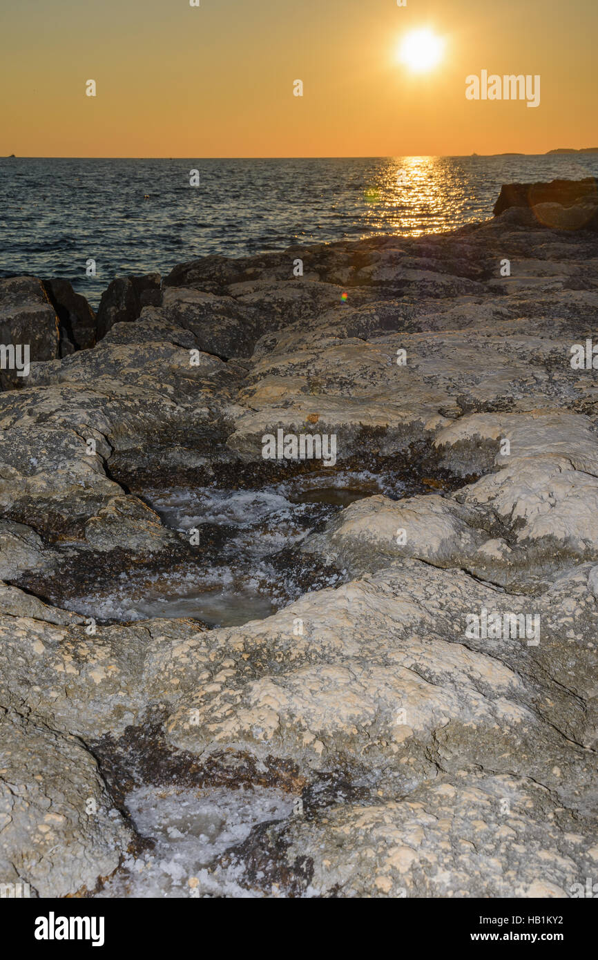 Sonnenuntergang am strand italien hi-res stock photography and images - Alamy