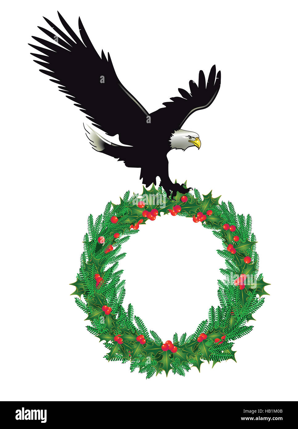 Eagle with wreath Stock Photo - Alamy