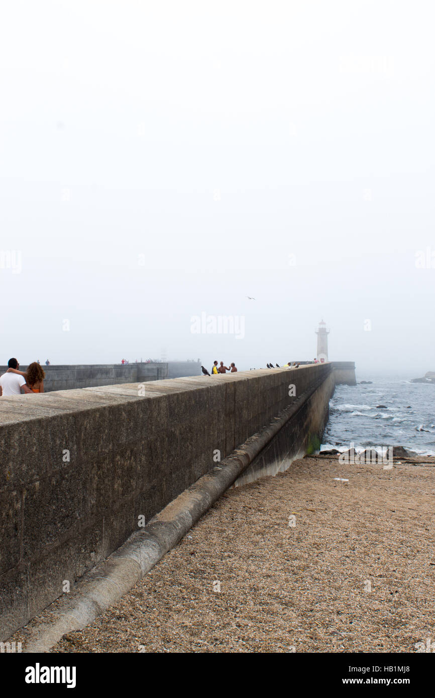 Lighthouse on the beach Stock Photo - Alamy