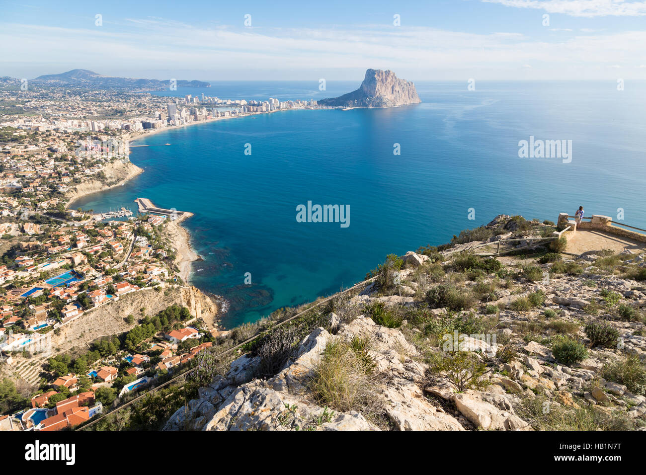 Aerial view of Calpe, Calp, Costa Blanca, Spain Stock Photo - Alamy