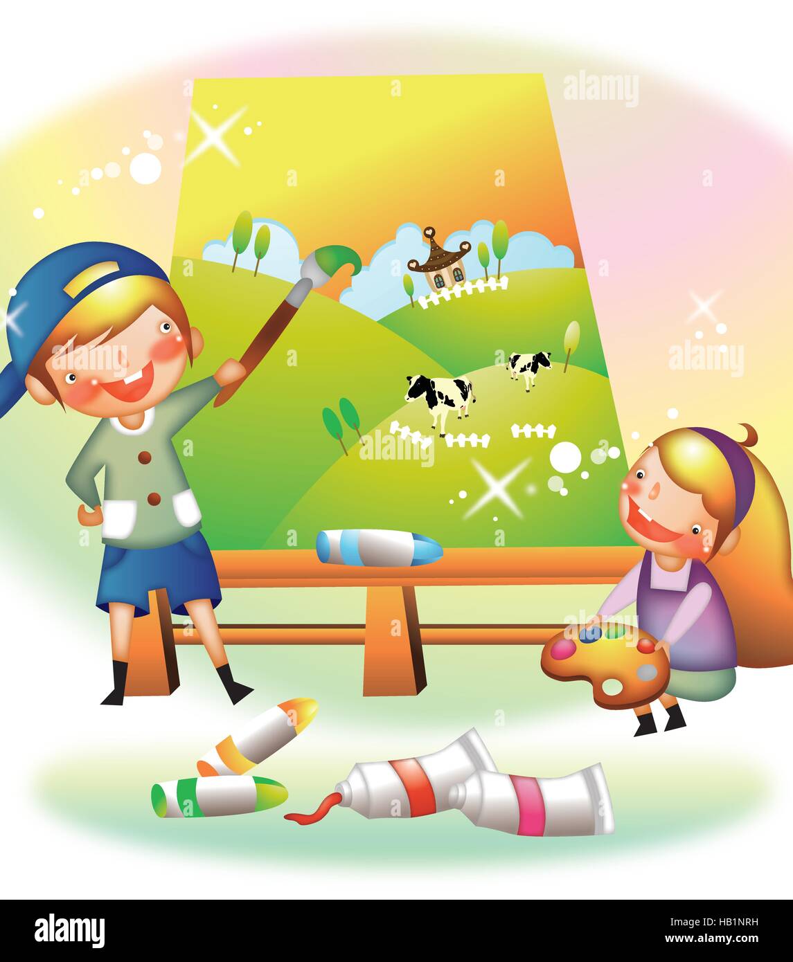 Illustration and Painting Paintings Stock Vector Image & Art - Alamy