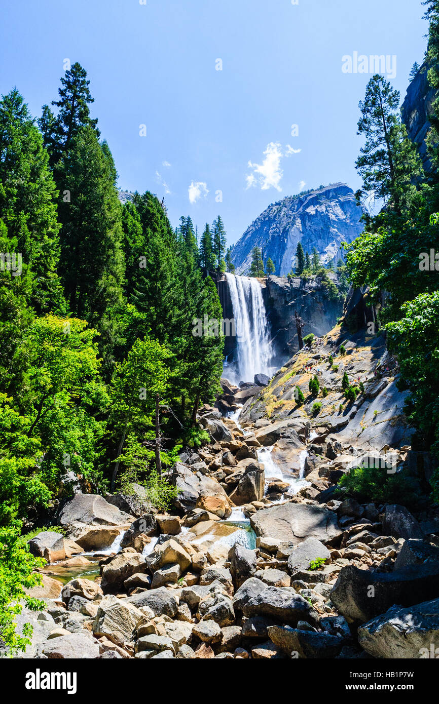 Vernal Fall is a 317 feet waterfall on the Merced River just downstream ...