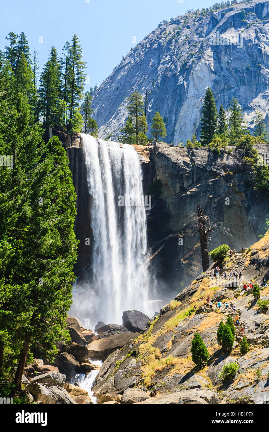 Vernal Fall is a 317 feet waterfall on the Merced River just downstream ...