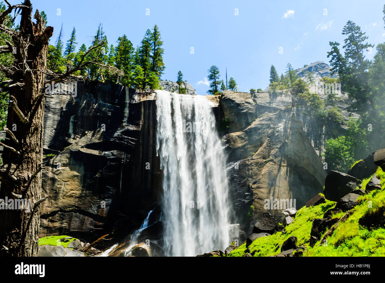 Vernal Fall is a 317 feet waterfall on the Merced River just downstream ...