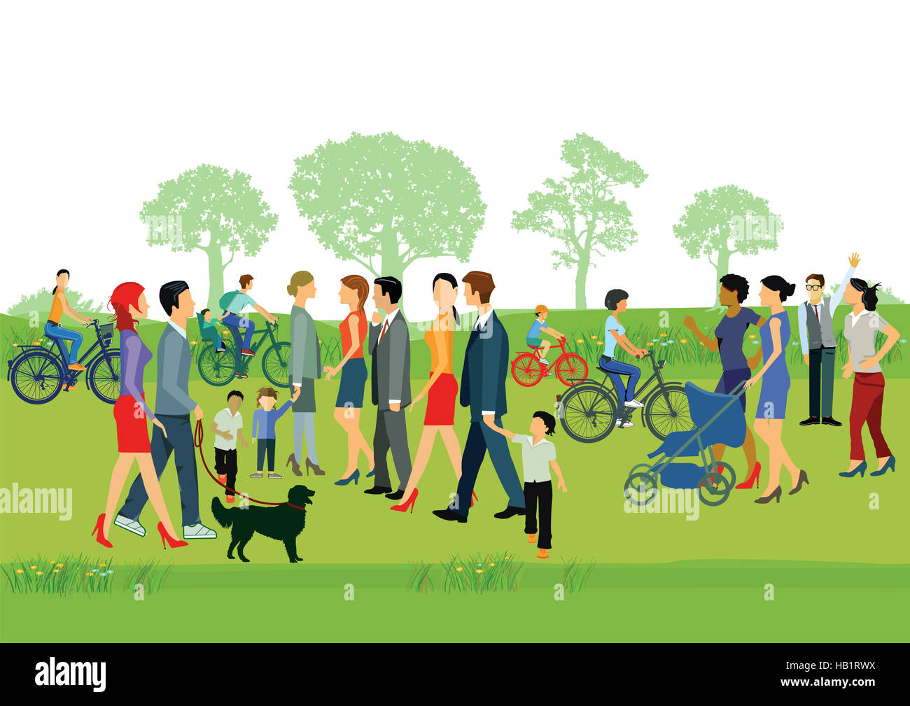 people recreation in the park Stock Photo - Alamy