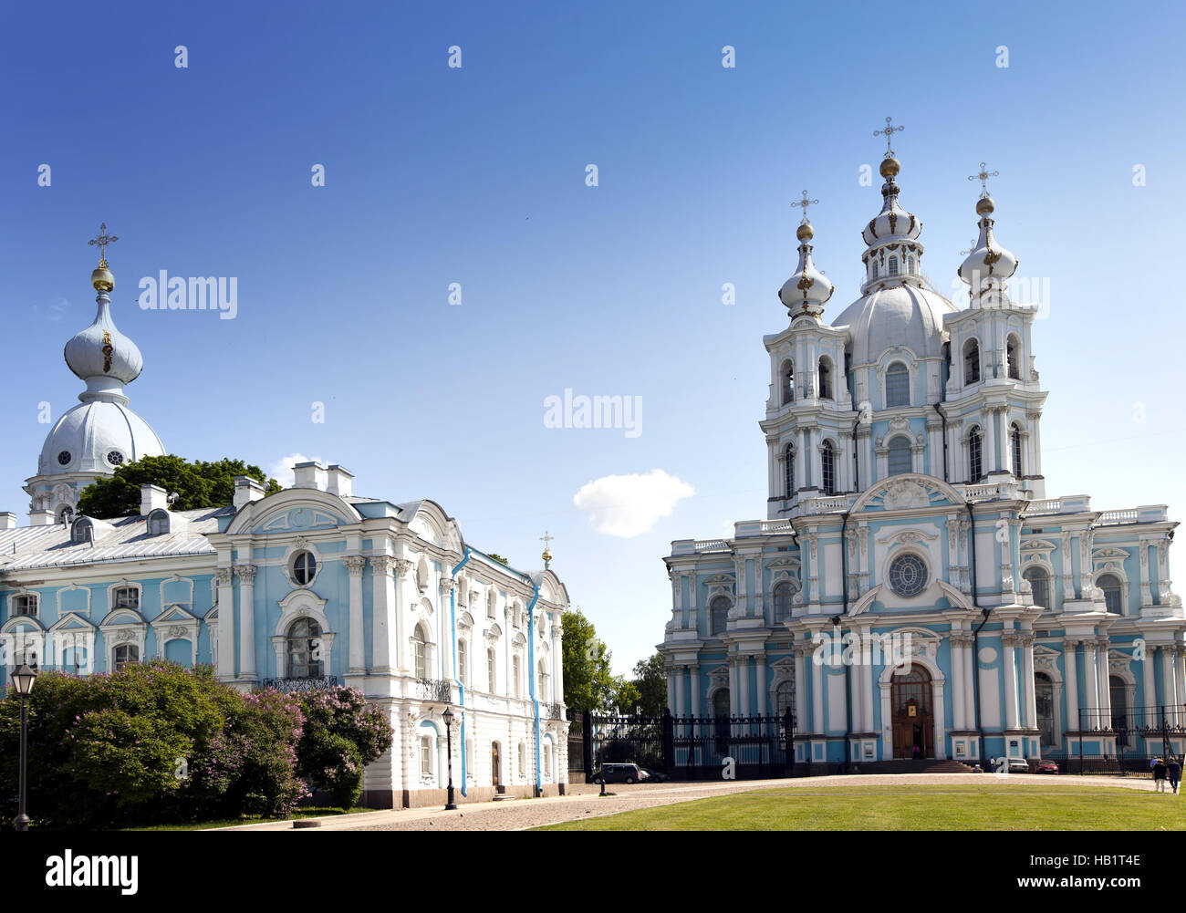 Smolnyi cathedral (Smolny Convent Stock Photo - Alamy