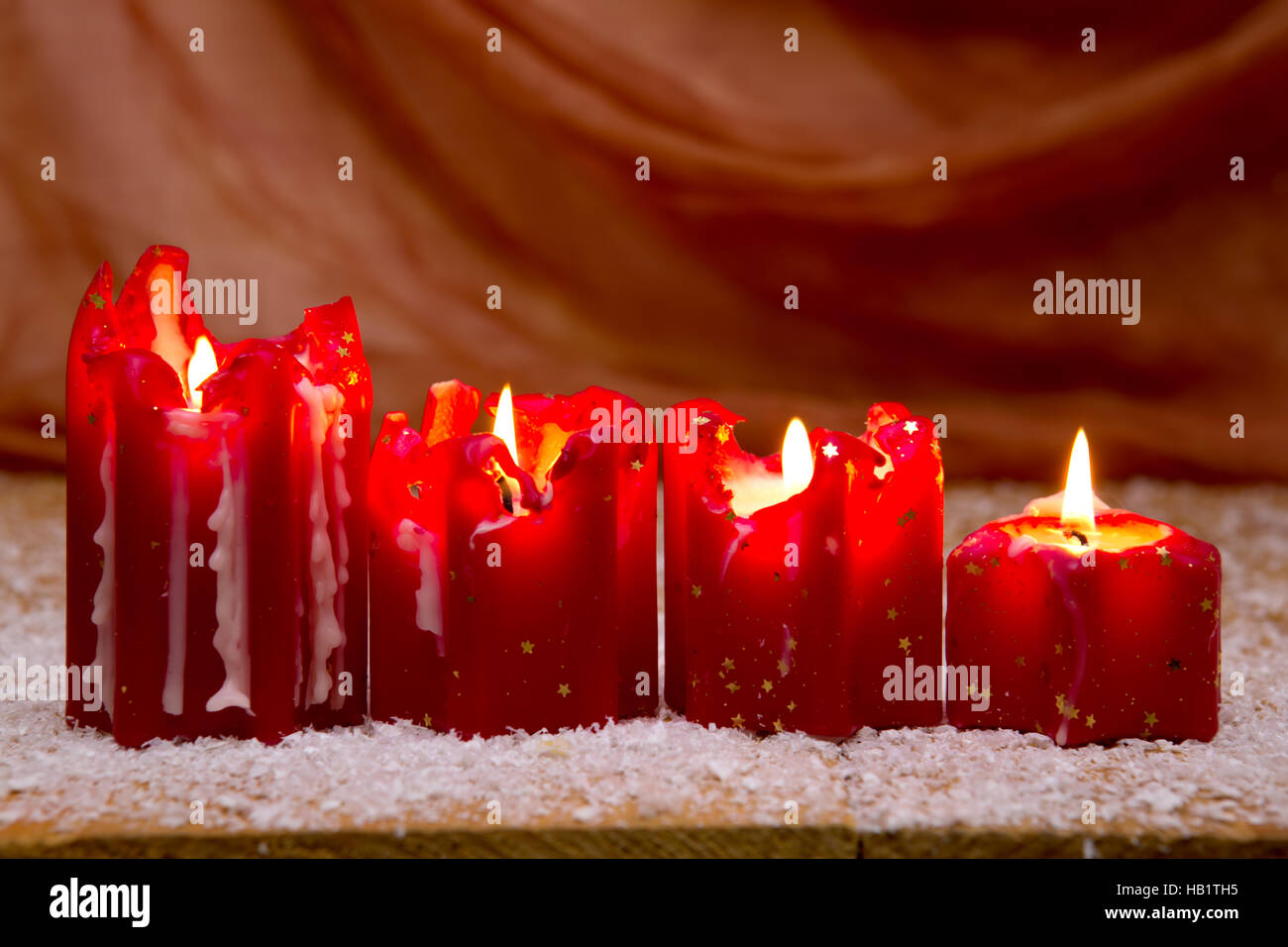 Four red christmas candle advent hi-res stock photography and images ...