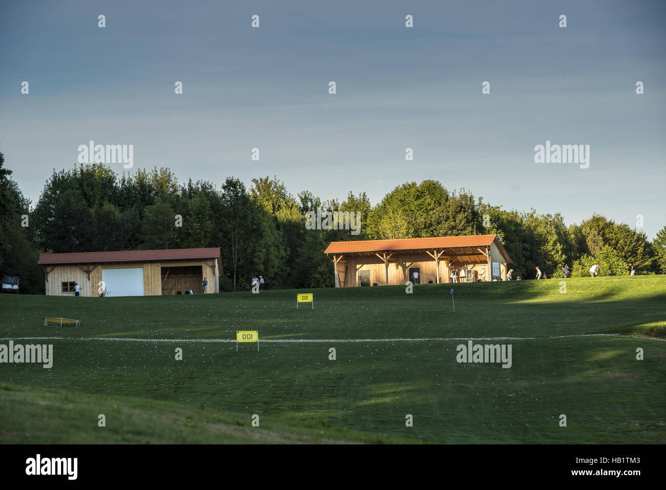 Golf court Driving ranch Stock Photo - Alamy