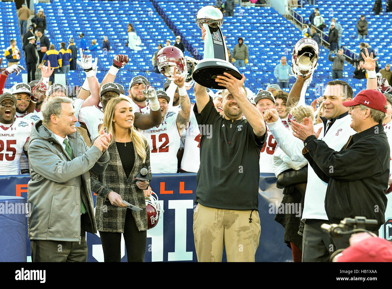Annapolis, Maryland, USA. 3rd Dec, 2016. Temple's head coach, MATT ...