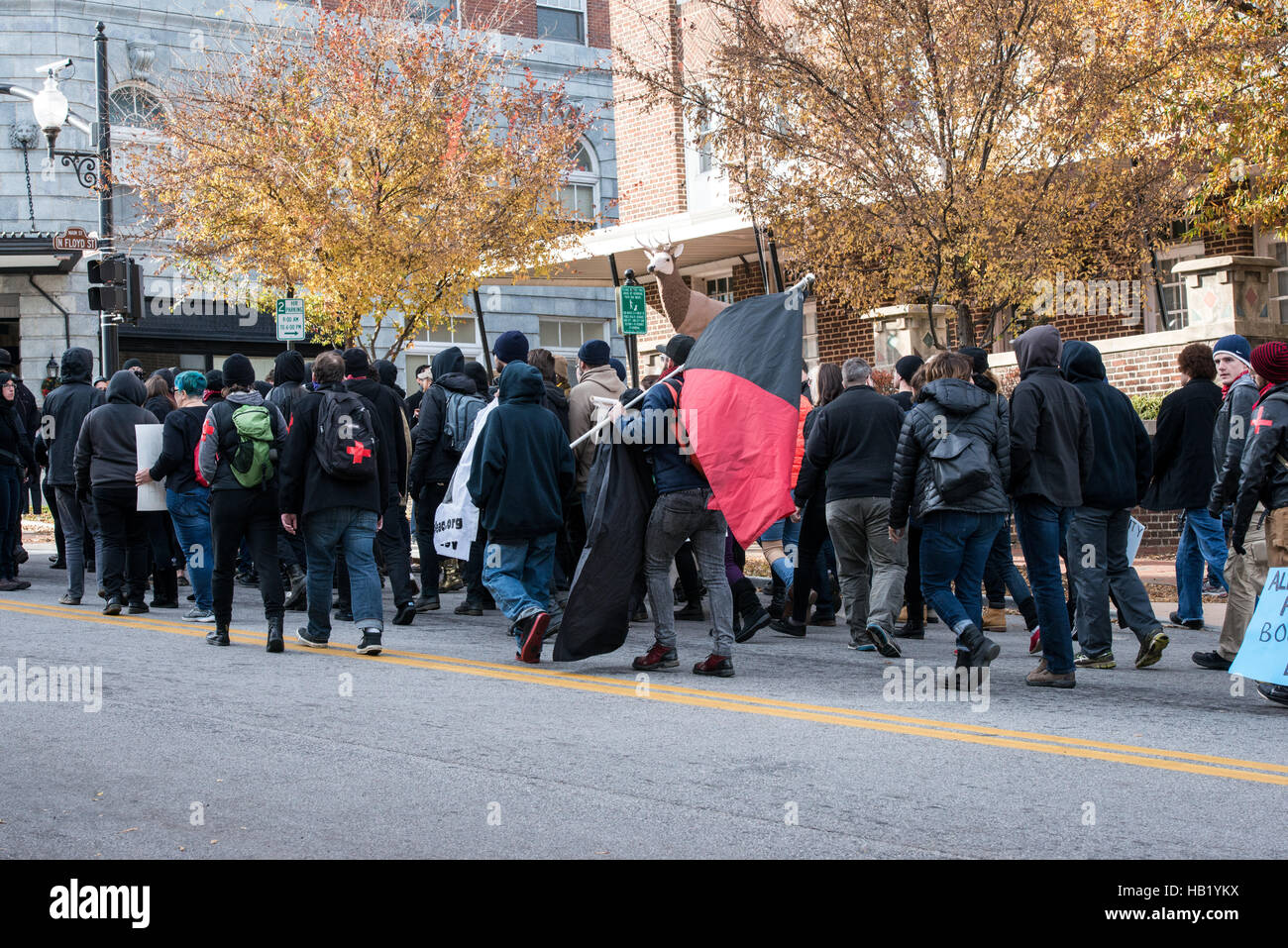 Protesters hit the streets in North Carolina to counter-protest the KKK ...