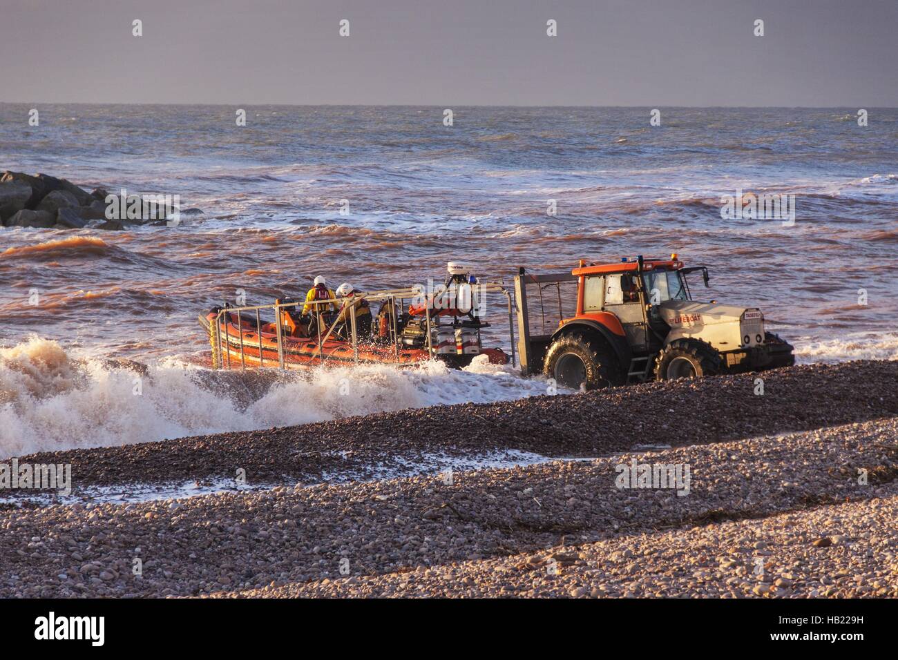 Tractor launches lifeboat hi-res stock photography and images - Alamy