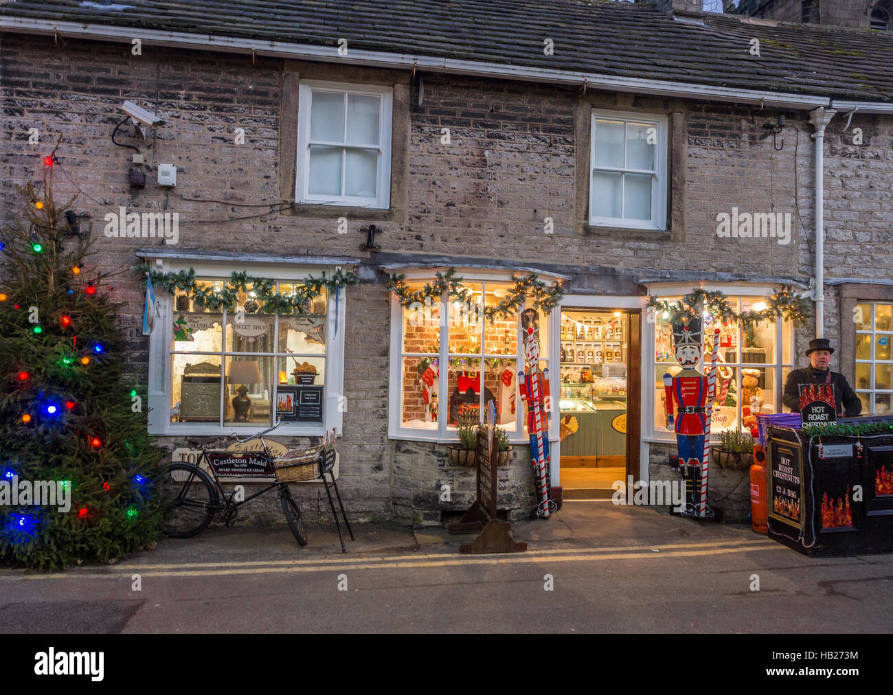 Castleton Village, High Peak, Derbyshire, UK. December 4th 2016 ...