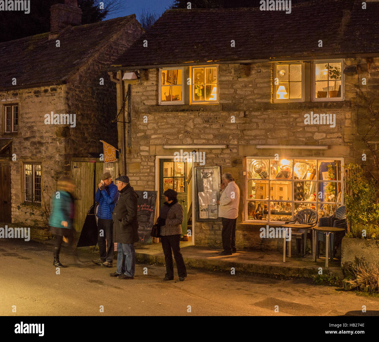 Castleton christmas lights derbyshire hi-res stock photography and ...